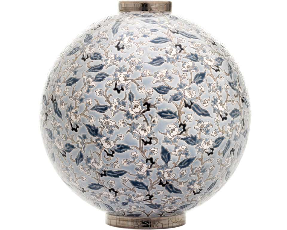 Grey and platinum Flo Astro ball - Decoration D5675 from the Heritage ...